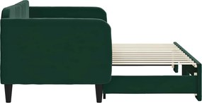 Válenda s přistýlkou tmavě zelená 80 x 200 cm samet 3197058