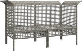 Zahradní rohové pohovky s poduškami 2 ks šedé polyratan 319660