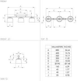 Eglo 900361 - Přisazený lustr MARIEL 3xE27/40W/230V