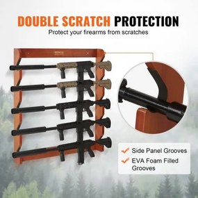 Stojan na zbraně 5-slotový dřevěný stojan na zbraně Stojan na nástěnný stojan