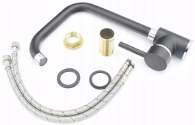 Gamma Steel, stojánková dřezová baterie h-320, černá skvrnitá, GMA-BSK-BP