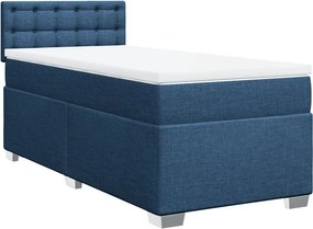 Box spring postel s matrací modrá 100 x 200 cm textil 3288119