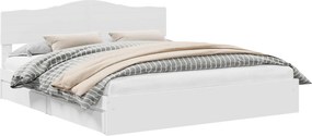 Postel s úložným prostorem Bílá 180 x 200 cm Kompozitní dřevo 3413068