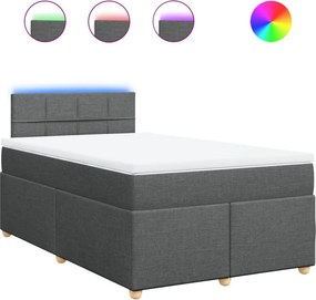 Box spring postel s matrací tmavě šedá 120x200 cm textil 3288948