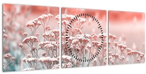 Obraz - Luční květy (s hodinami) (90x30 cm)