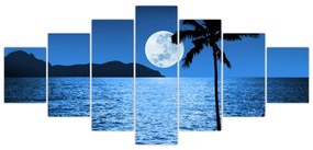 Obraz - Měsíc nad mořskou hladinou (210x100 cm)