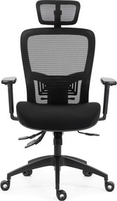 Ergonomická kancelářská židle MERTON - černá síťovina