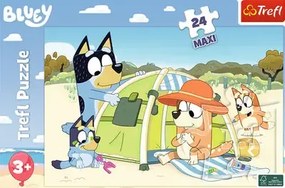 Trefl - Puzzle - Bluey a její skvělý den MAXI / 24 dílků / 60 x 40 cm