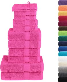 12dílná sada ručníků Premium SOLUND růžová 600 g/m² 137586