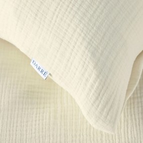 Celoroční mušelínové francouzské povlečení Ivory - GOTS Velikost: 220 x 200 + 2 x 70 x 90