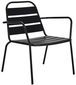 OnaDnes -20% House Doctor Černá kovová zahradní židle Helo s područkami