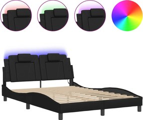 Rám postele Viana s LED bez matrace černý 120 x 200 cm 3214008