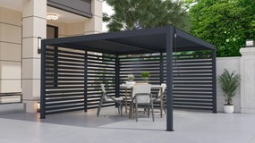 Bioklimatická pergola G21 Austin 4x4 m, antracitová hliníková