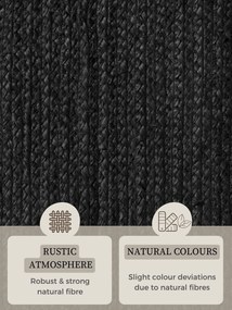 Hanse Home, Kusový koberec Jute Braided 106322 Black ovál, 160x230 ovál, černá, chodba / předsíň