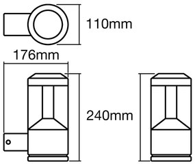Ledvance - LED Venkovní nástěnné svítidlo LANTERN 1xLED/12W/230V IP44