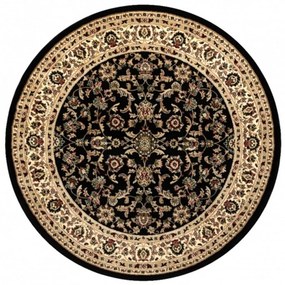 Kusový koberec Royal černý kruh 120cm