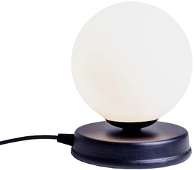 OnaDnes -20% Nordic Design Bílá skleněná stolní lampa Manama S