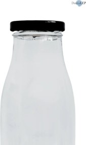 Láhev na mléko, aviváž hnědá FRANC 500 ml s černým šroubovacím víčkem