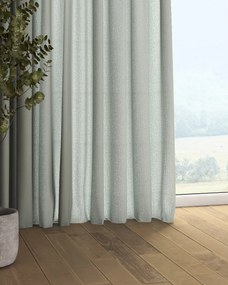 Závěs s řasící páskou barva šedá látka poloprůhledná, pletený vzor
