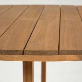 OnaDnes -20% Dřevěný kulatý zahradní stůl Kave Home Dafne 120 cm