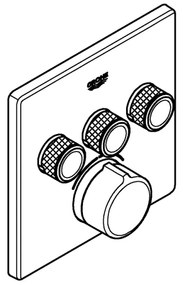 GROHE 29149000 - Krytka podomítkové baterie SMARTCONTROL 158 × 158 mm chrom