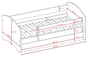 Ourbaby Loki postel bez úložného prostoru 140x70 cm bílá