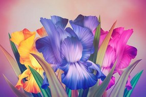 Samolepící tapeta květinová fantazie - 450x300 cm
