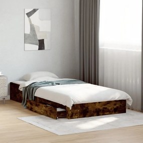 Rám postele se zásuvkami kouřový dub 90x190 cm kompozitní dřevo 3280710