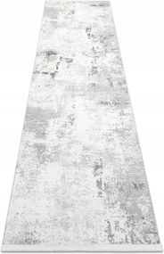 Koberec běhoun Strukturální Beton krém/šedý kámen třásně 80 x 300 cm