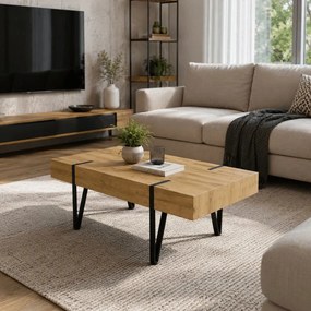 Konferenční stolek 110x60x42cm AHG-233 OAK, mdf, divoký dub