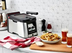 Tefal Clear Duo FR600D10 nerez/černá / Fritéza / 2000 W / 3,5 l / 150-
