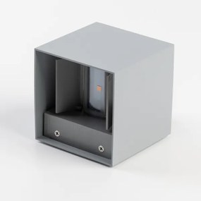 BRILAGI - LED Venkovní nástěnné svítidlo se senzorem CUBE LED/6W/230V šedá IP65