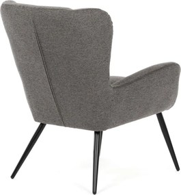Křeslo ušák AK-H9206 GREY2, látka, šedá (74 x 86) cm