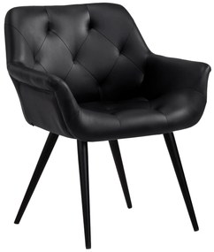 Jídelní židle Axbridge - umělá kůže | černá