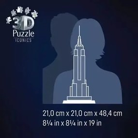 Ravensburger 3D Puzzle Iconics: Empire State Building (Noční edice) /