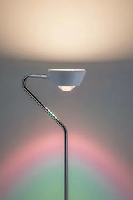 Paulmann 70920 - LED/7,5W Stmívatelná stojací lampa RAMOS 230V bílá/lesklý chrom