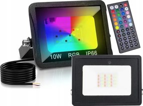 Barevná fasádní lampa Halogenový Led reflektor Rgb 10W IP65 Dálkový Ovladač