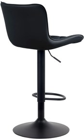 Barová židle Millom - umělá kůže | černá