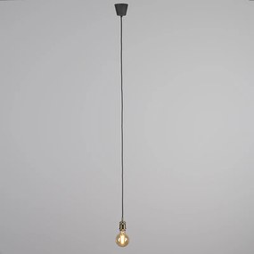 Moderní závěsná lampa bronzová s černým kabelem - Cava Classic