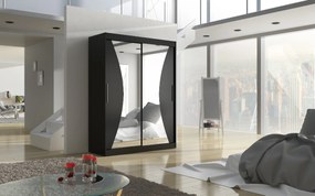 ADRK Furniture Skříň posuvná se zrcadlem MAX 150 ADRK-SW-MAX-B-150