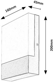 Rabalux 77097 - LED Venkovní nástěnné svítidlo GIMONE LED/10W/230V IP44 černá