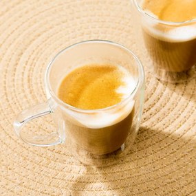 Haushalt international Dvoustěnná sklenice Cappuccino, 270 ml, 2 ks