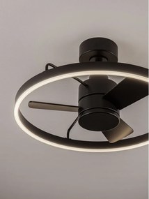 Matně černé kovové LED stmívatelné stropní svítidlo Lunair – Nova Luce