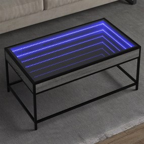 Konferenční stolek s Infinity LED šedý sonoma 90 x 50 x 41 cm