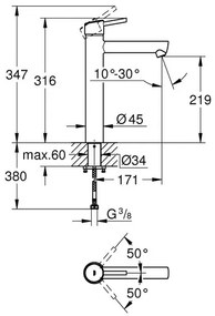 Grohe Concetto Umyvadlová baterie, chrom 23920001