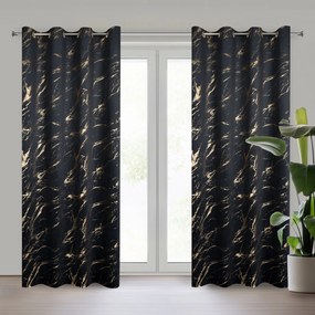 ZATEMŇOVACÍ ZÁVĚS NA KROUŽCÍCH MOLY 140X250 CM VZOROVANÁ