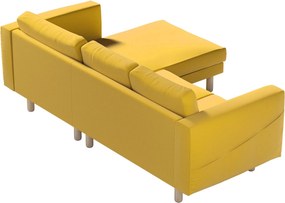 Potah na pohovku IKEA Norsborg 3-místná se šezlongem barva žlutá látka sametová
