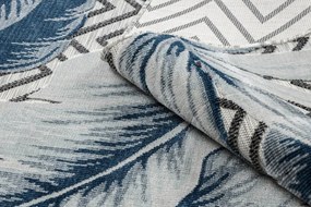 Dywany Łuszczów, Kusový koberec Botanic 65242 Feathers grey – na ven i na doma, 157x220, modrá, chodba / předsíň