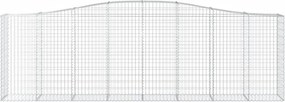 Klenuté gabionové koše 15ks 400x50x120/140cm pozinkované železo 3145978
