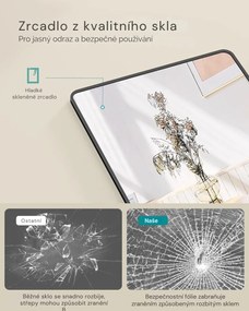 Obdélníkové zrcadlo FERRA, 120x40cm, černá SongmicsHome
